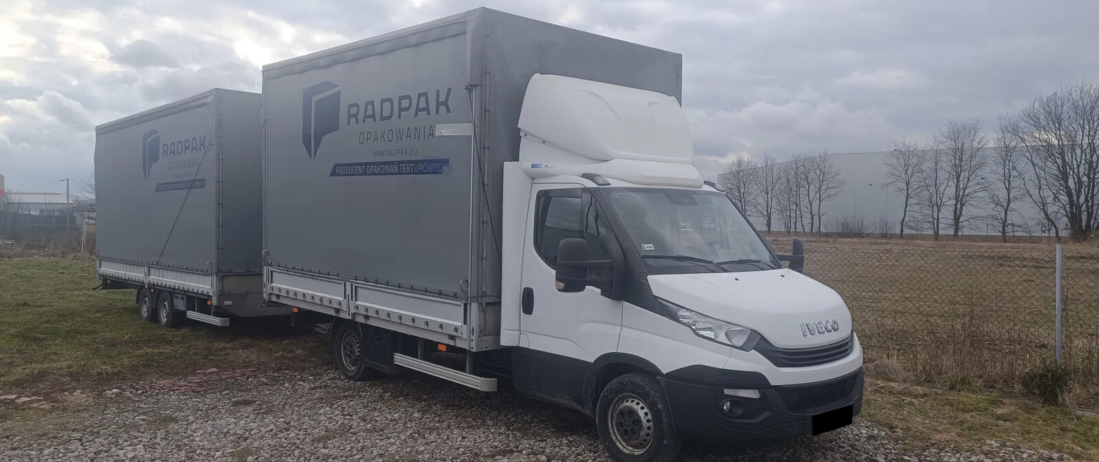 IVECO Dally + trailer kamion s ceradom + prikolica sa ceradom