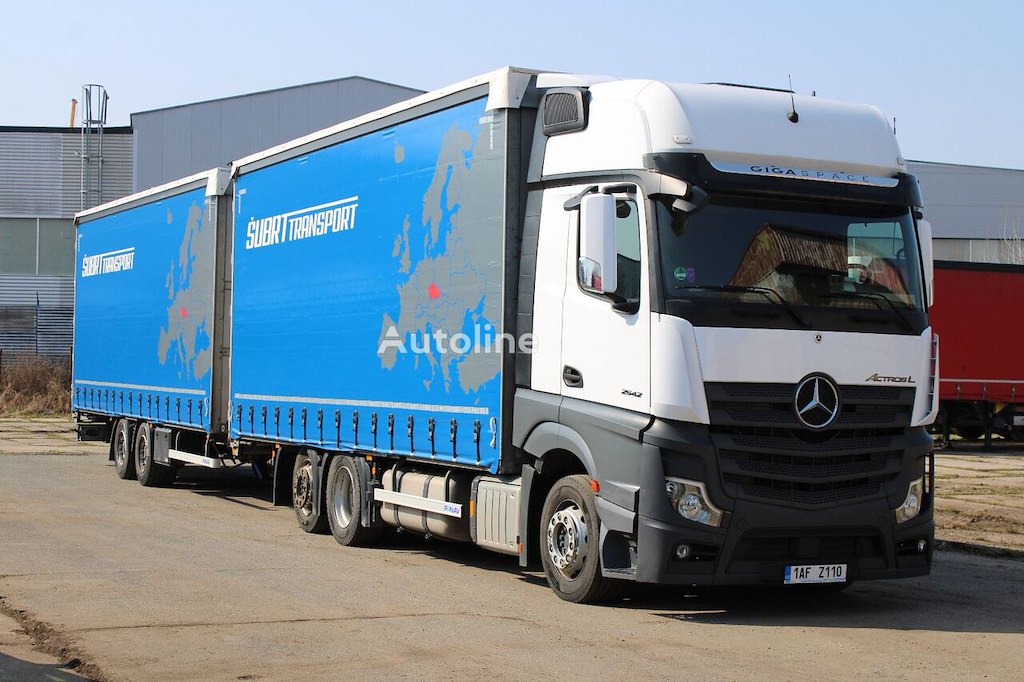 Mercedes-Benz Actros 2542 + PANAV (8,20m x 2,48m x 3m) kamion s ceradom + prikolica sa ceradom