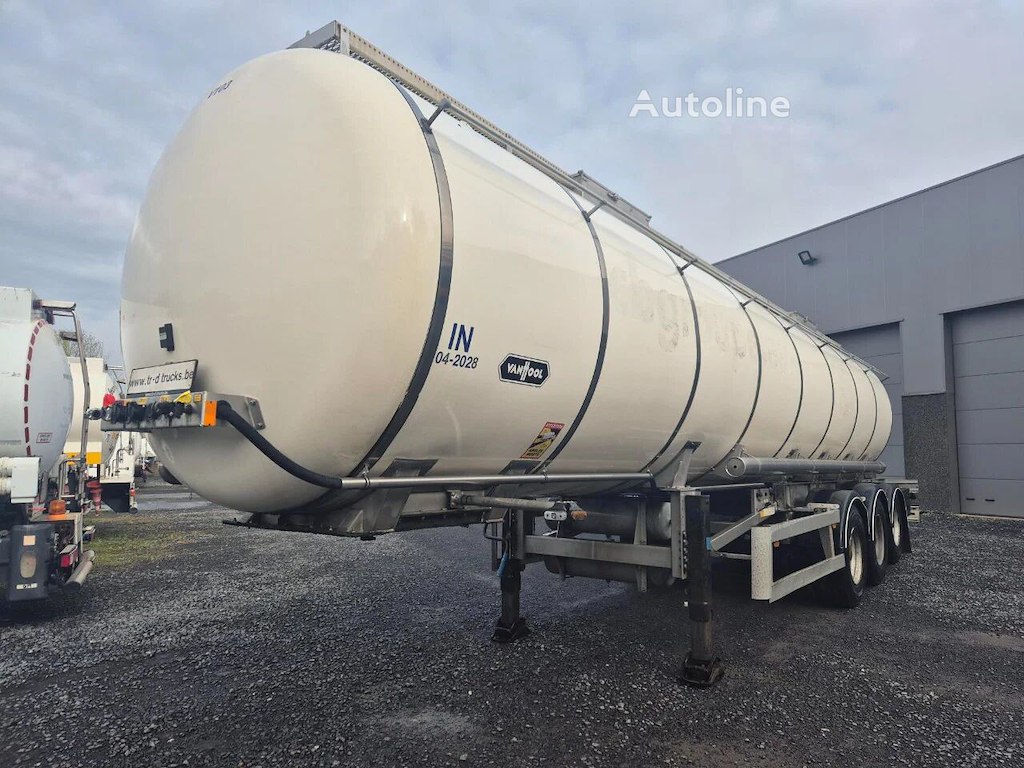 Van Hool 26500L INSULATED INOX TANK - HEATED - 120 °C 18BAR MAX W PRES cisterna za prevoz hrane