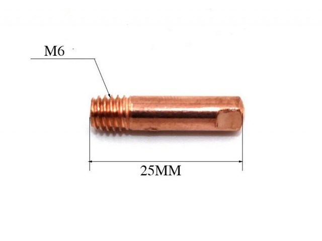 Dizna za varenje M6/0,8 25mm