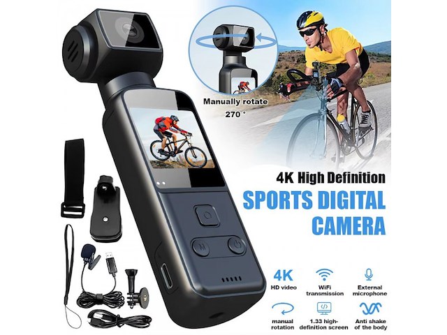Pocket camera 4K VAVUPO WiFi black