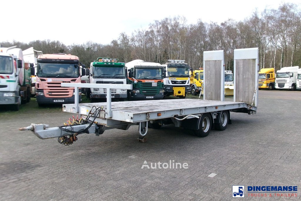 King 2-axle platform drawbar trailer 14t + ramps prikolica sa niskom platformom