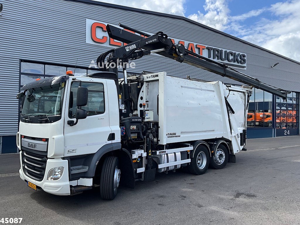 DAF FAN CF 290 Euro 6 Hiab 21 Tonmeter laadkraan Just 166.914 km! kamion za smeće