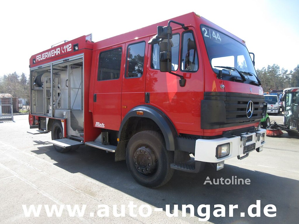 Mercedes-Benz 1224 AF 4x4 Metz LF16 Feuerwehr Doka 9-Sitzer Sperren vatrogasno vozilo