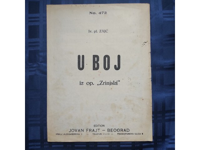 Note: Iv. Pl.Zajc: U( boj