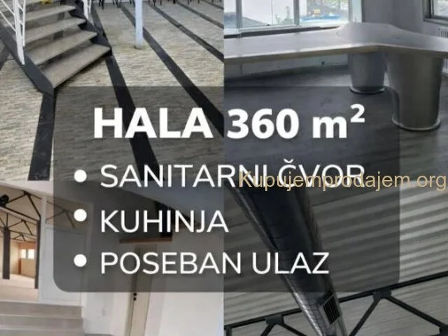 Komercijalni prostor za izdavanje 360m2 i 160m2