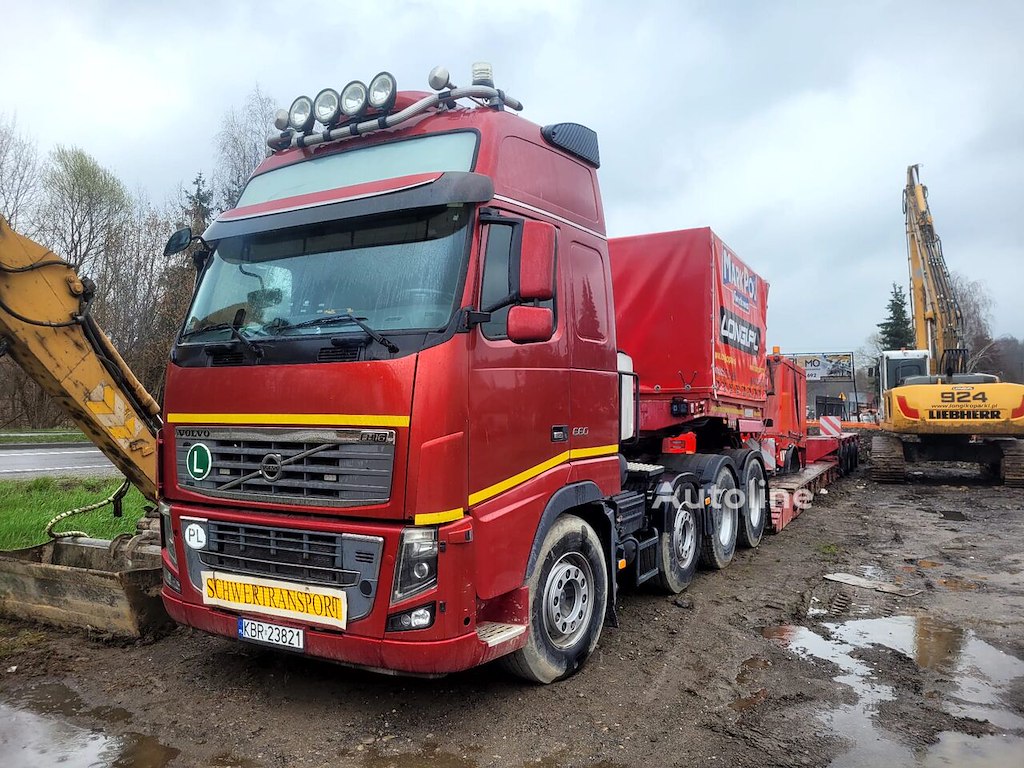 Volvo FH16 660 tegljač + poluprikolica sa niskom platformom