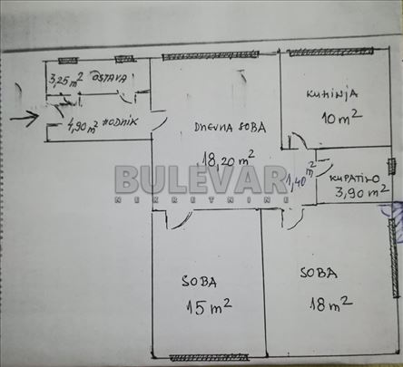 Na prodaju stan 75m2 u samom centru