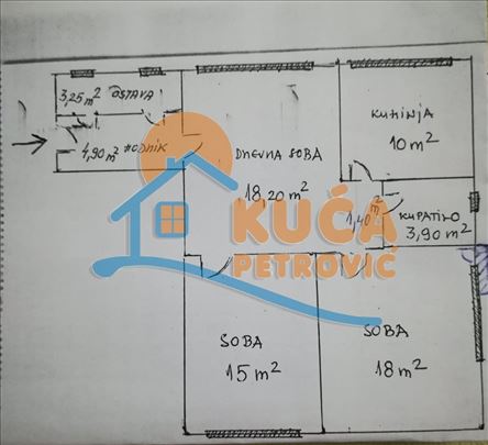 Na prodaju stan 75m2 u samom centru