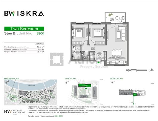 Trosoban stan - BW Iskra - bez provizije