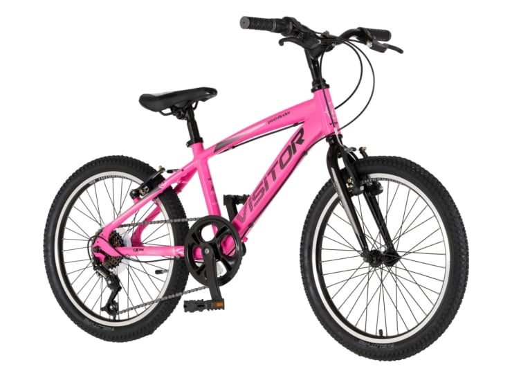Bicikl junior 20 visitor fox roll alu 20" tvrda alu 12" v-brake 6 brzina 132-155cm (xs) roze neon u 1203164ID: EK000842461