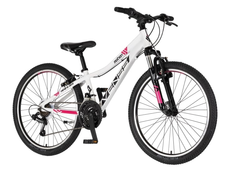 Bicikl junior 24 venssini parma x100 alu 24" alu 12" v-brake 18 brzina 132-155cm (xs) belo roze 1242065ID: EK000842363