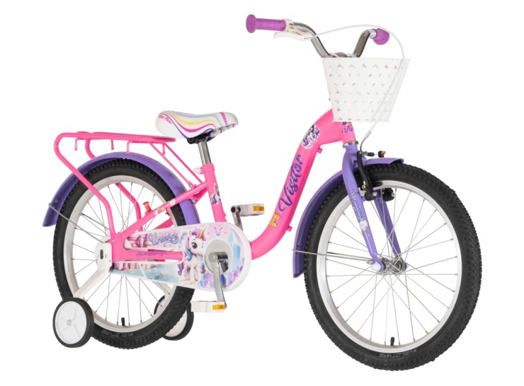Bicikl kids visitor unicorn 20" 10" v-brake kontra 115-135cm (20") roze uv sjaj 1203151ID: EK000842386
