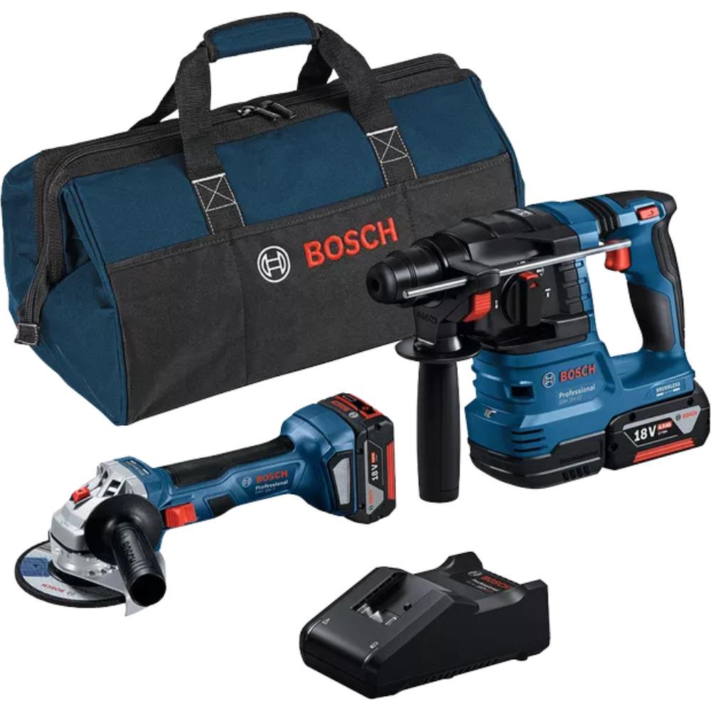 Bosch Professional Kombo set GSB 18V-65 + GWS 18V-11 + GBH 18V-24C + VDE set ručni alata + 3 x 5.0Ah + GAL 18V-40 + L-torba 0615A5007HID: EK000838316