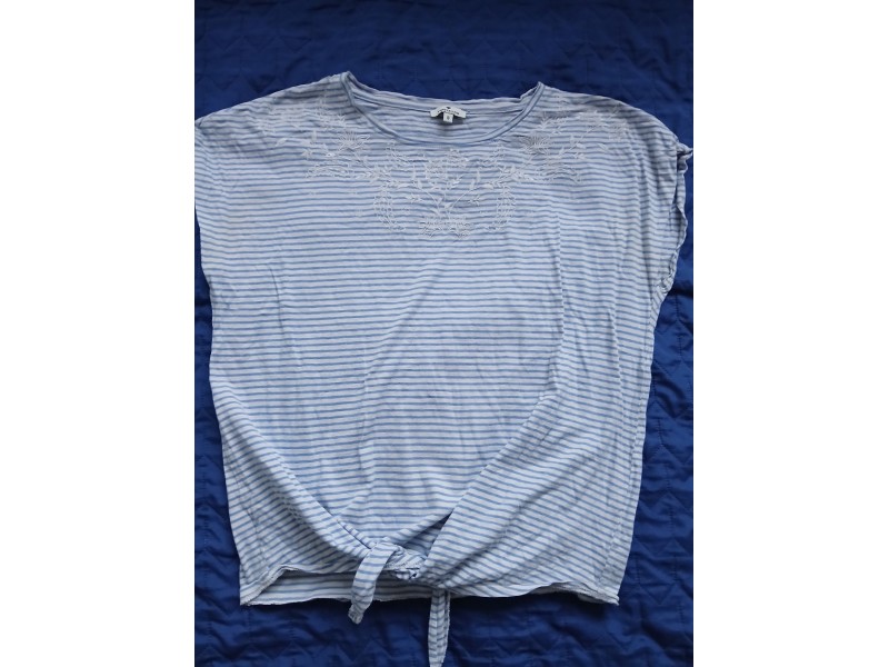 Tom Tailor plavo-bela prugasta majica na vezivanje, S-M