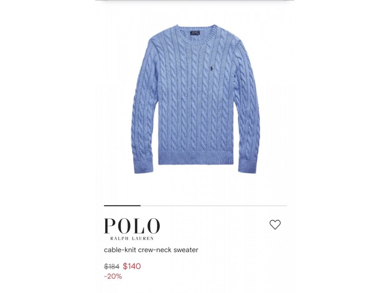 POLO RALPH LAUREN džemper 100% pamuk
