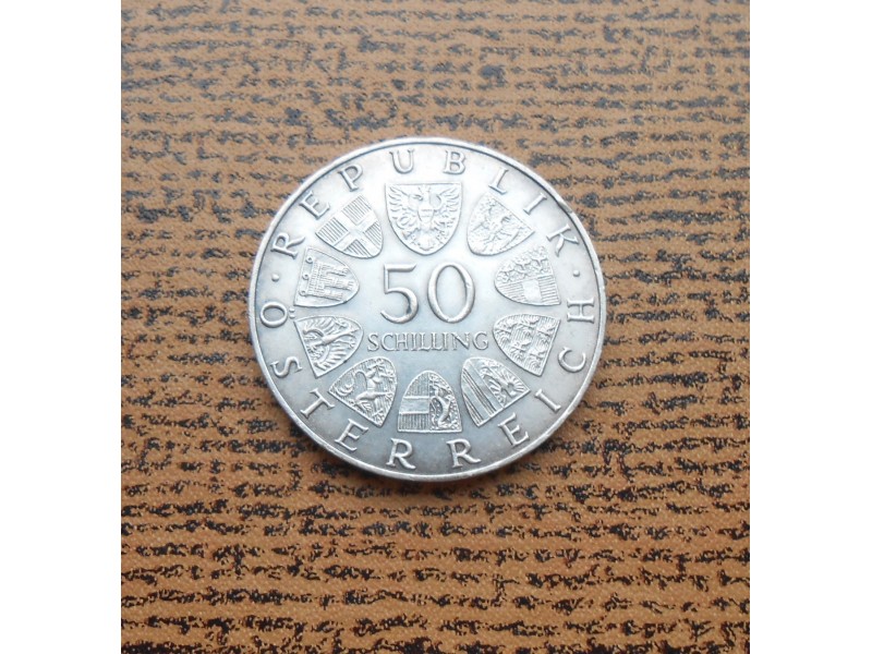 AUSTRIJA-50 ŠILINGA 1971.SREBRO