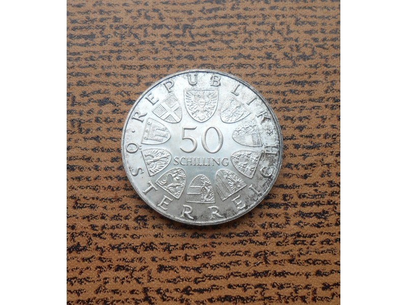 AUSTRIJA-50 ŠILINGA 1970.SREBRO