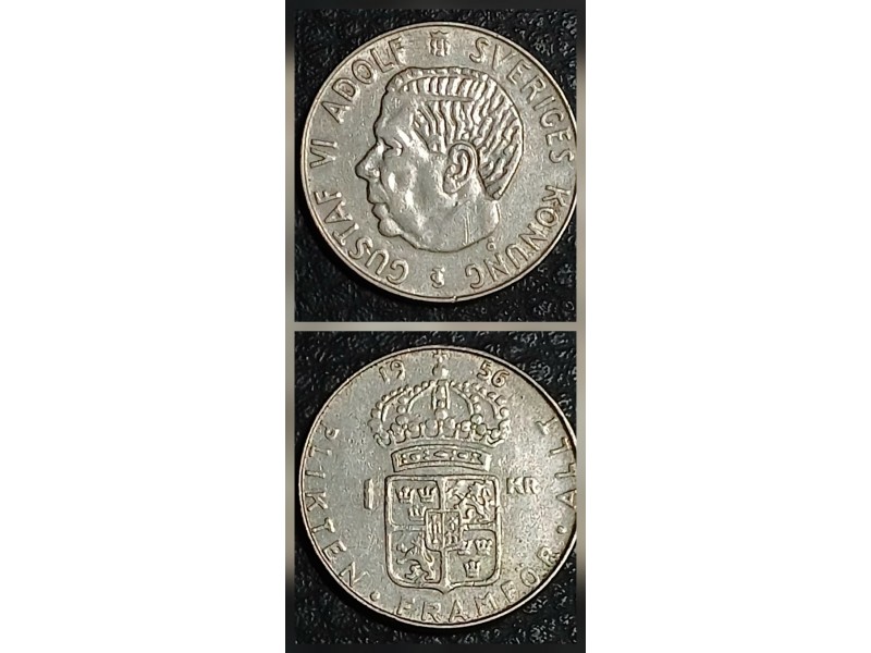 SREBRNA KOVANICA 1 KRONA 1956 – Švedska