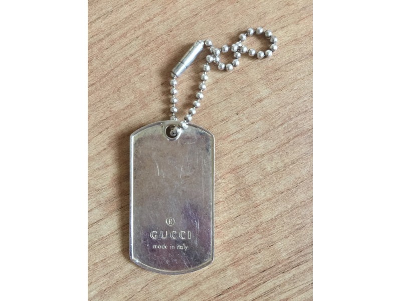 GUCCI srebrna tag ogrlica za psa ORIGINAL =24g težine