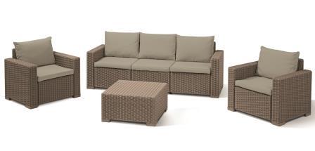 Keter Baštenski set California 3 seater, kapućino CU 253327ID: EK000720610