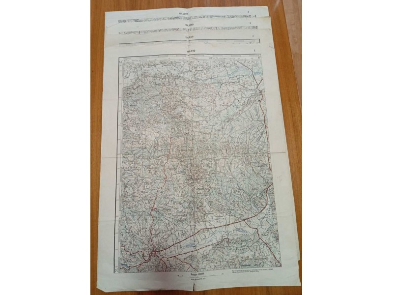 Topografske mape Valjeva, 1935. godina, 1:50000