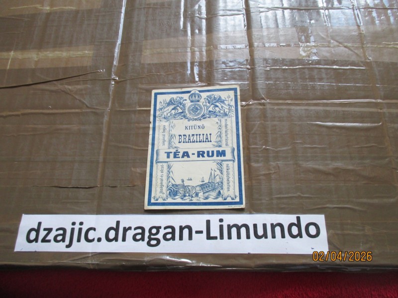 Etiketa Kituno Braziliai Tea Rum