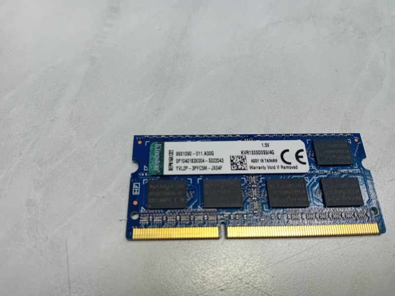 memorija ddr3 4gb 1333mhz kingston za laptop ispravna