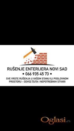 RUŠENJE ENTERIJERA NOVI SAD