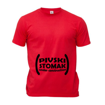 Majica "Pivski stomak" - crvena