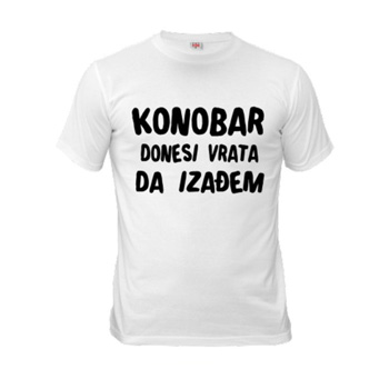 Majica "Konobar donesi vrata da izađem"