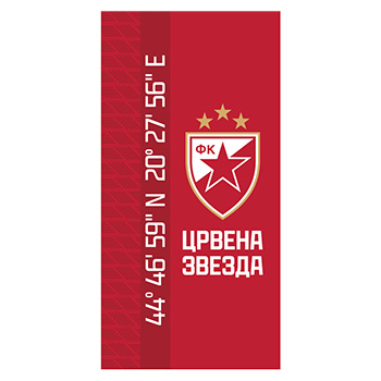 Plažni peškir "Koordinate" Crvena zvezda 2025