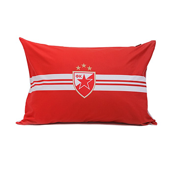 Jastučnica Crvena zvezda - crvena sa belom prugom
