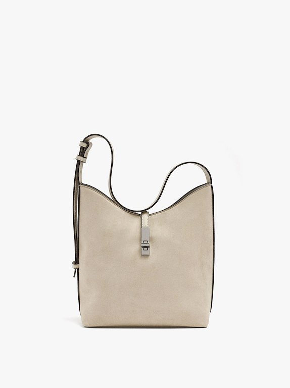 SHOULDER BAG WITH LEATHER-EFFECT