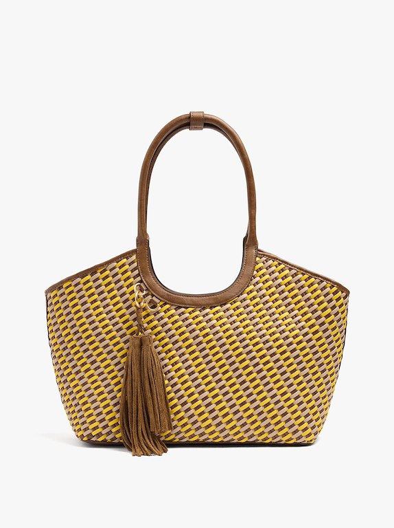 SHOPPER BAG BRAIDED WITH REMOVABLE BAG