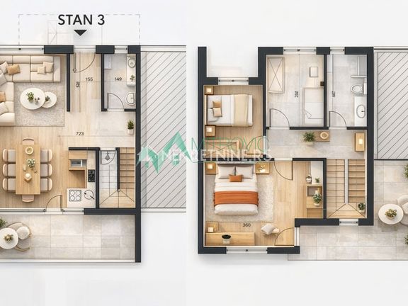 Stan,NOVI SAD,SAJLOVO,kv: 83.00, € 168960, ID: 1004039