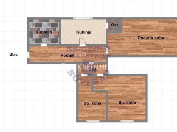 Trosoban stan na odlicnoj lokaciji 57m2