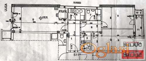 CENTAR, 78m2, Trosoban, Odličan