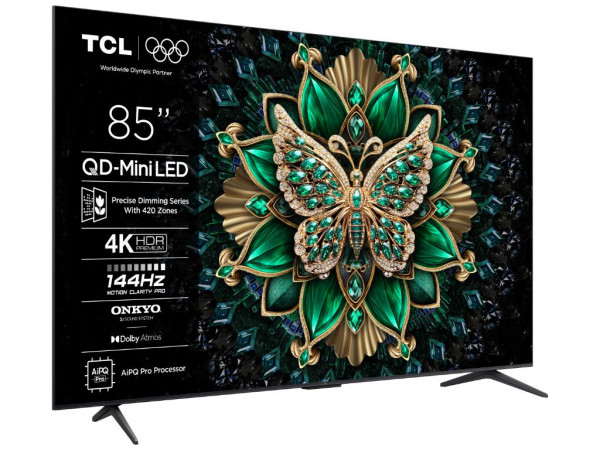 TCL Televizor 85C6K MiniLED-QLED 85 inch 4K UHD 144Hz Google TV crna