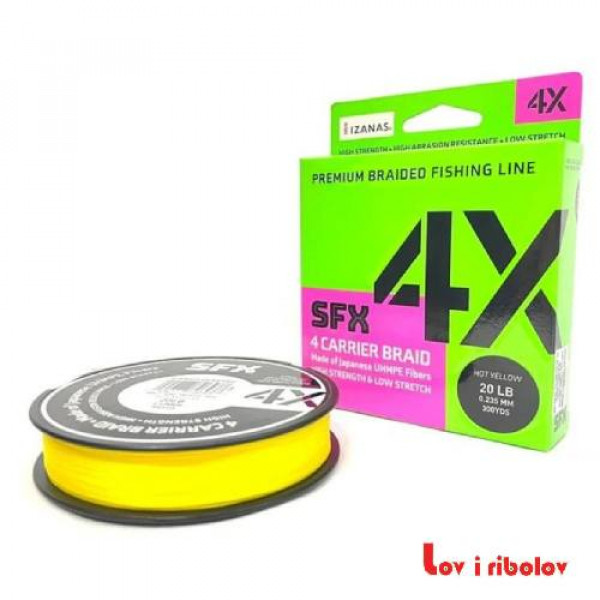 Upredena struna Sufix X4 Braid H.vis Yell 150m 20.5