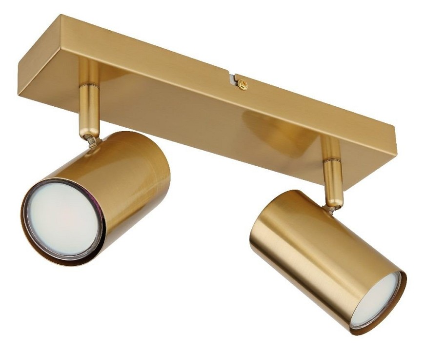 SPOT LAMPA 2XGU10 ROBBY GOLD GLOBO
