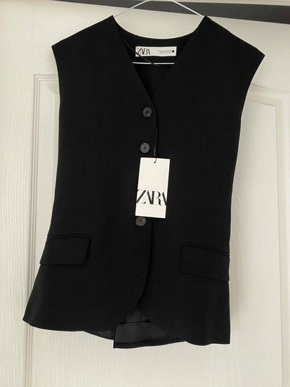 Zara crni prsluk nov
