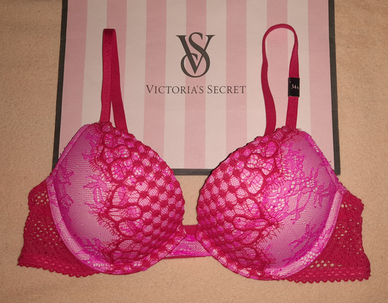 Victoria secret crveno roze cipka 75A/70B NOVO!%