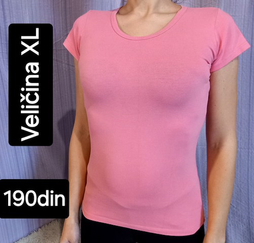 Ženska majica pamučna roze XL/42