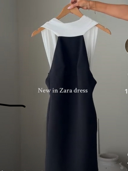 zara mini crna haljina