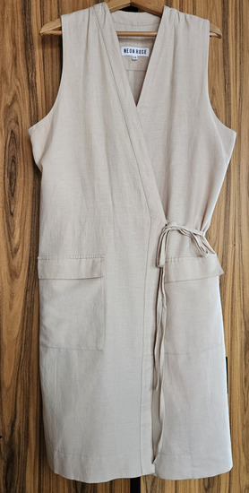 Safari linen wrap dress