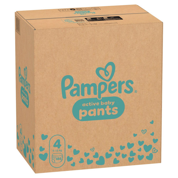 Pampers pants pelene monthly S4, 9-15kg 186 kom