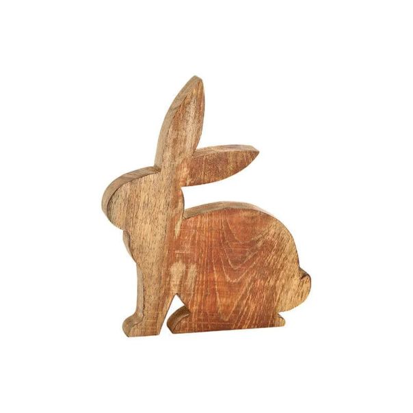 DEKOR DOM Uskršnja dekoracija RABBIT MANGOWOOD 20cm 10056004 - Brown