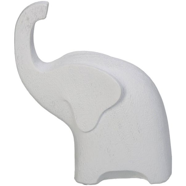 DEKOR DOM Figura SLON 15cm KAL-2028 - White - KSN