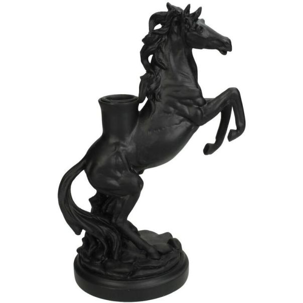 DEKOR DOM Držač za sveću HORSE 23cm XET-8050 - Black - KSN
